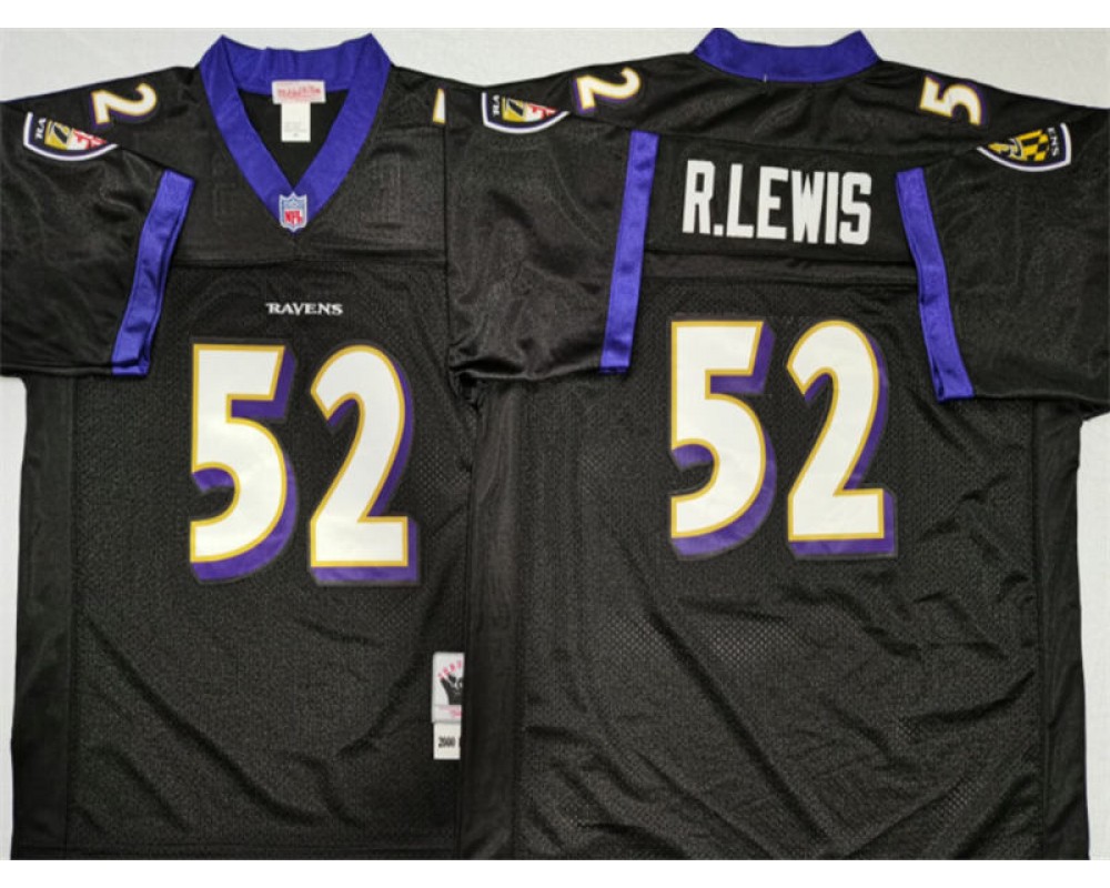 M&N Baltimore Ravens #52 Ray Lewis Black Legacy Jersey