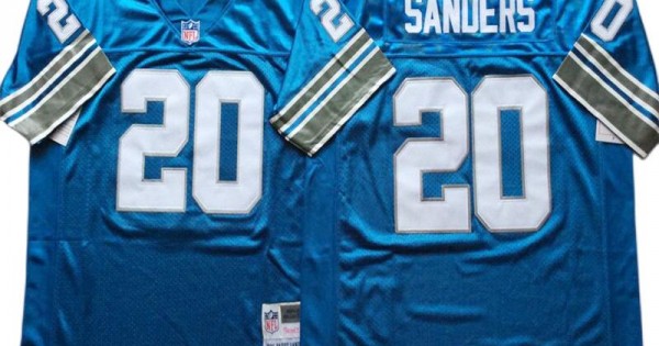 M&N Detroit Lions #20 Barry Sanders Light Blue 1996 Legacy Jersey