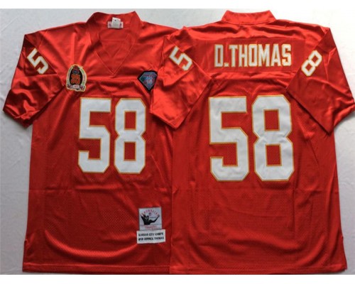 M&N Kansas City Chiefs #58 Derrick Thomas Red Legacy Jersey
