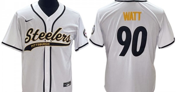 Pittsburgh Steelers #90 T.J. Watt Baseball Style Jersey
