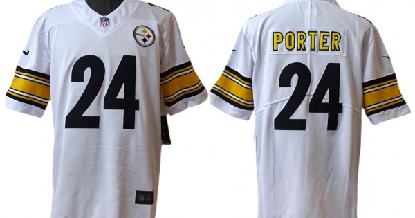 Pittsburgh Steelers #24 Joey Porter Jr. White Vapor Limited Jersey