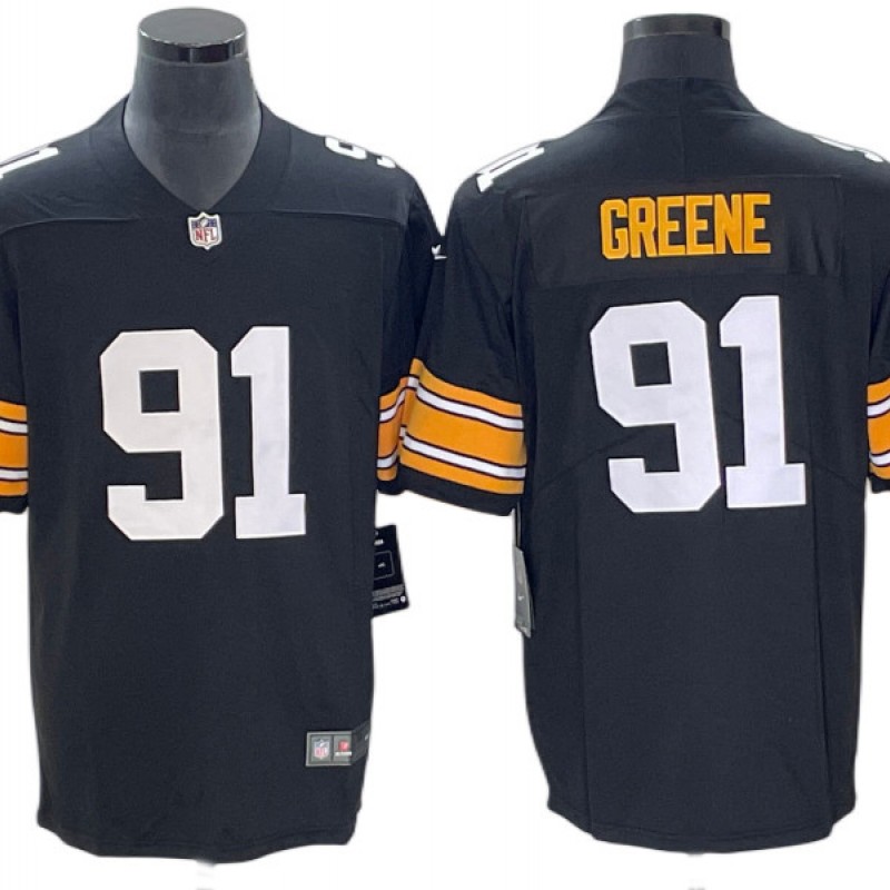 Pittsburgh Steelers #91 Kevin Greene Black Alternate Limited Jersey